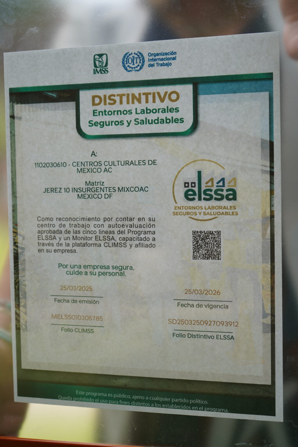 UP CDMX campus obtains ELSSA Distinction for its commitment to safe and ...